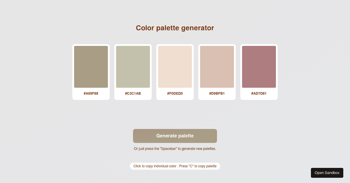 color-generator - Codesandbox