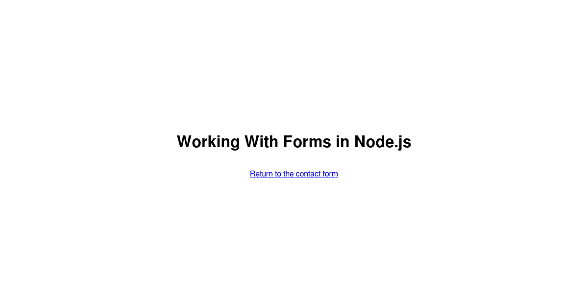 Working With Forms in Node.js (forked) - Codesandbox
