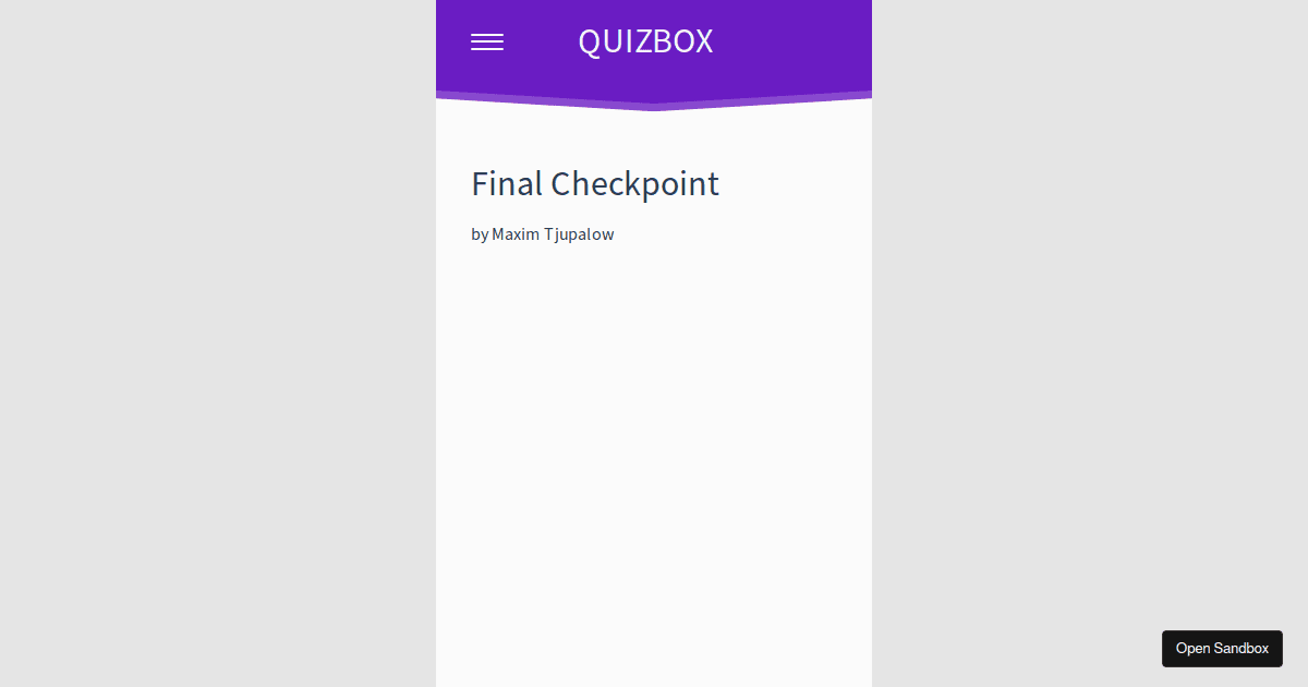 codingMaxim/final-checkpoint - Codesandbox