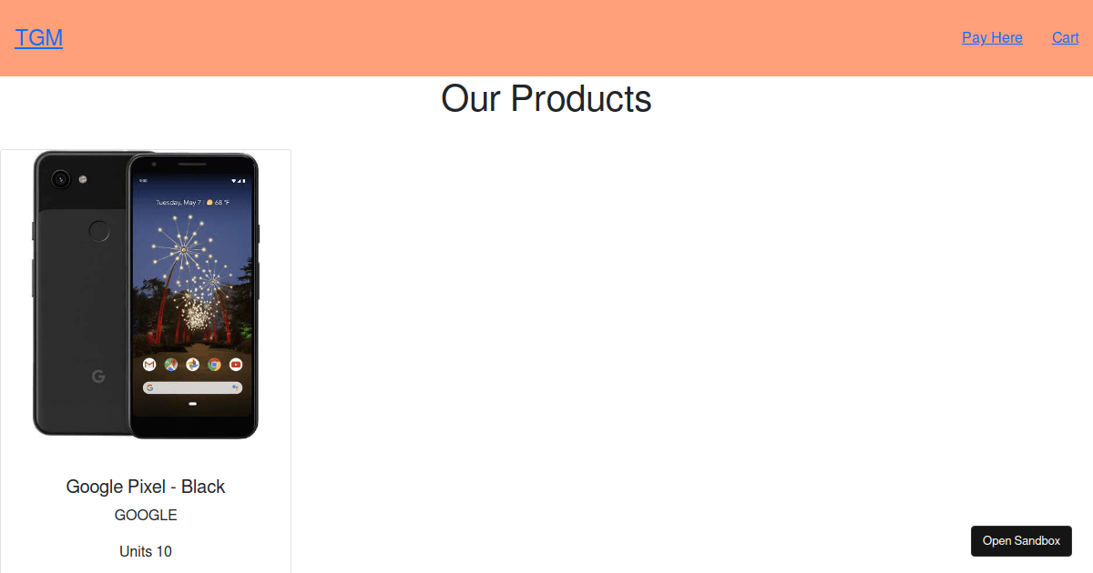 Phone-e-commerce - Codesandbox