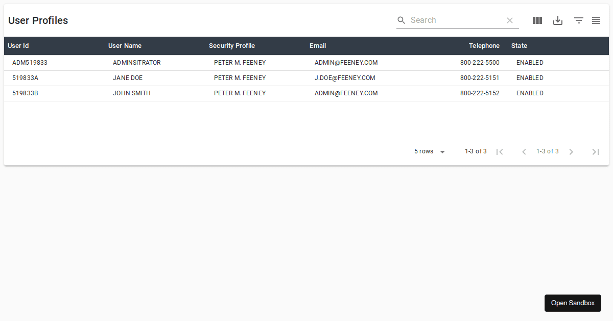 Toolbar Example - Codesandbox