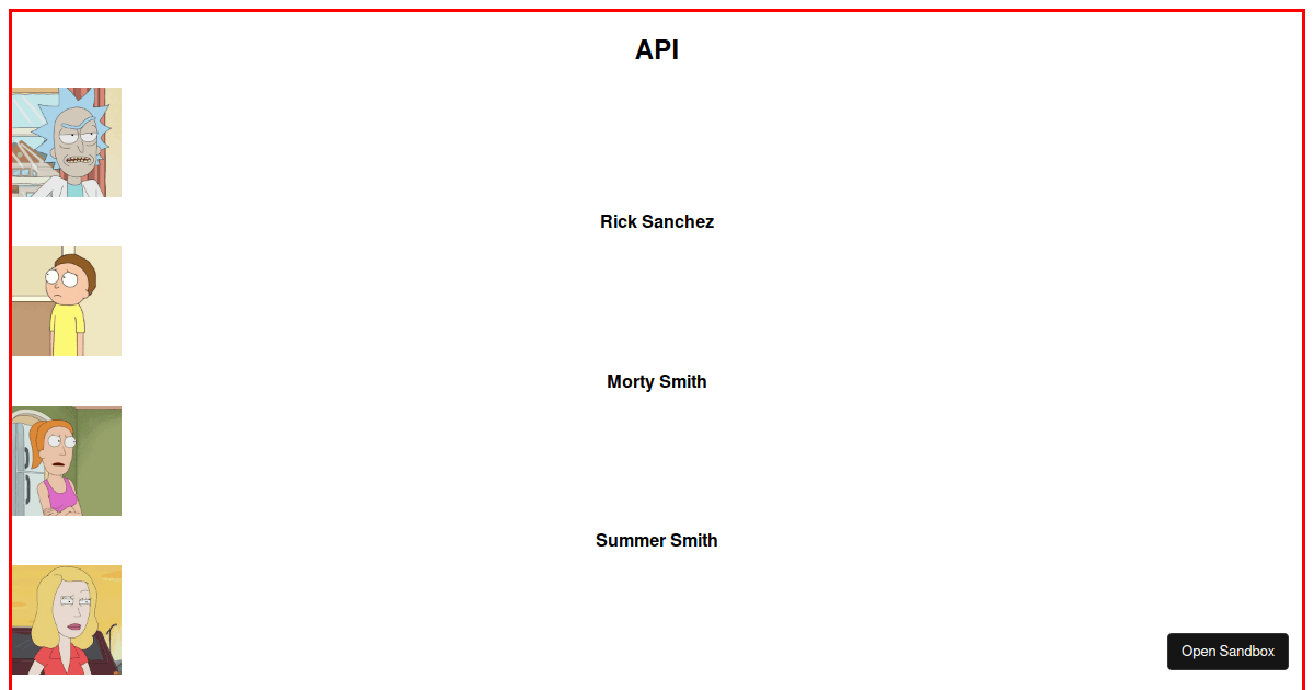 rick&morty - Codesandbox
