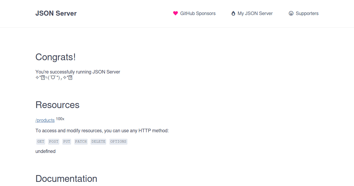 Node server deploy json-server - Codesandbox