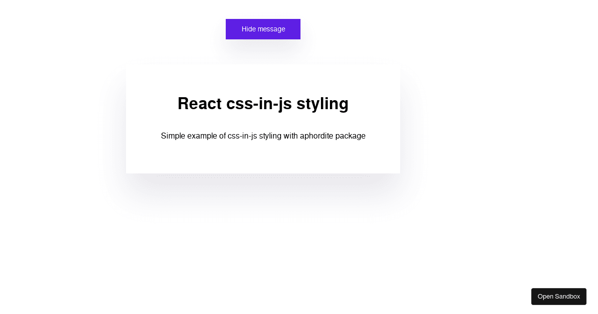React Css In Js Aphrodite Styling Codesandbox