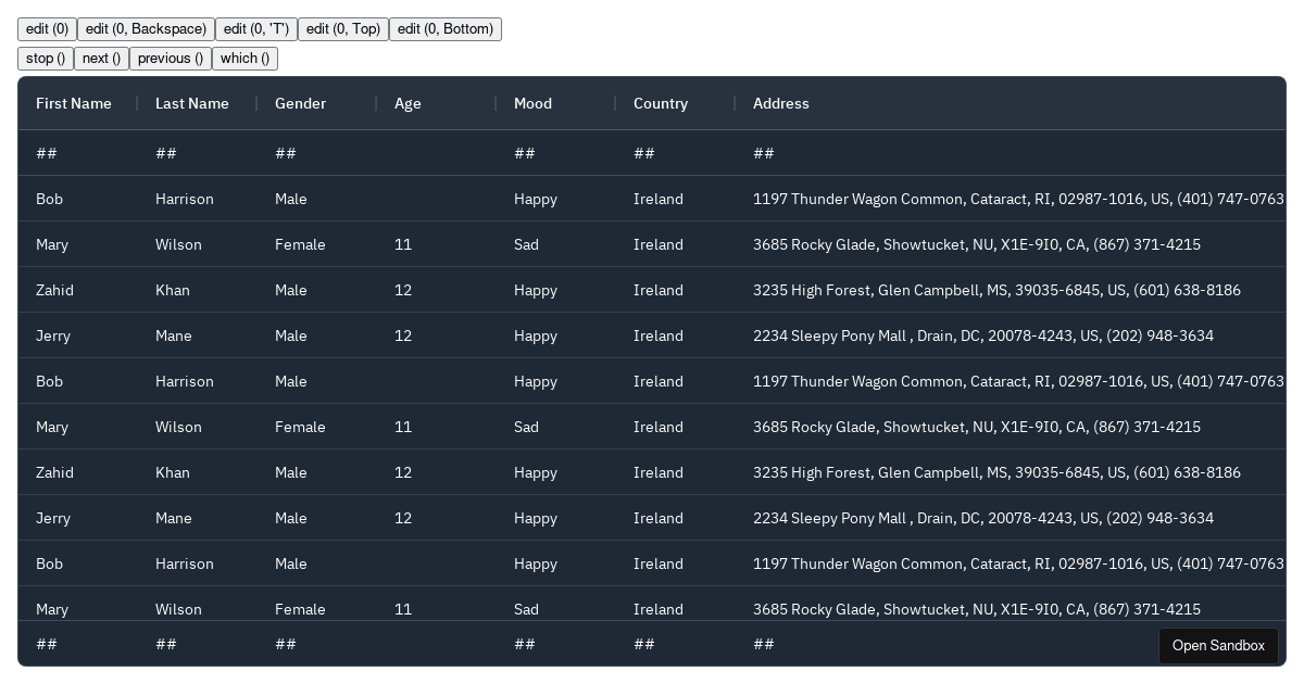 ag-grid-modules - Codesandbox