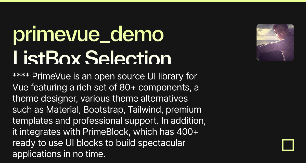 primevue_listBox_scrollIntoView - Codesandbox