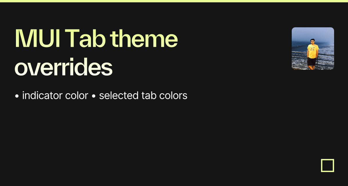 MUI Tab theme overrides - Codesandbox