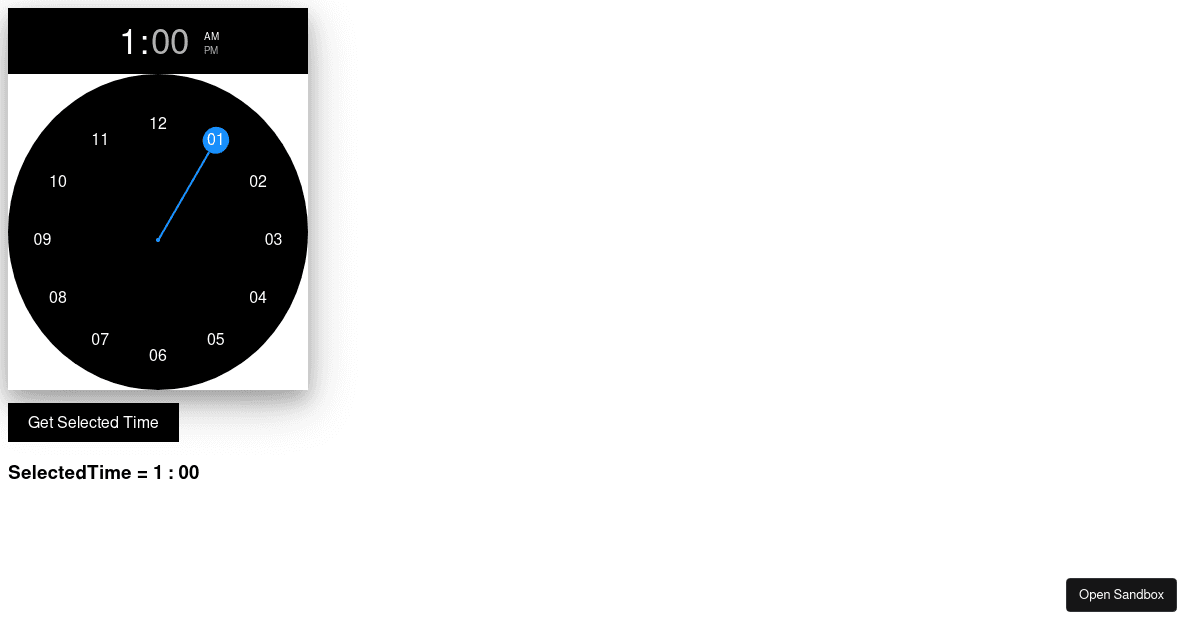 Analog-clock-timePicker (forked) - Codesandbox