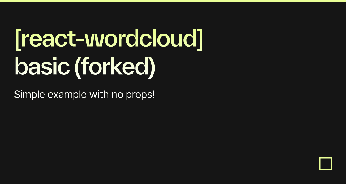 [react-wordcloud] basic (forked) - Codesandbox