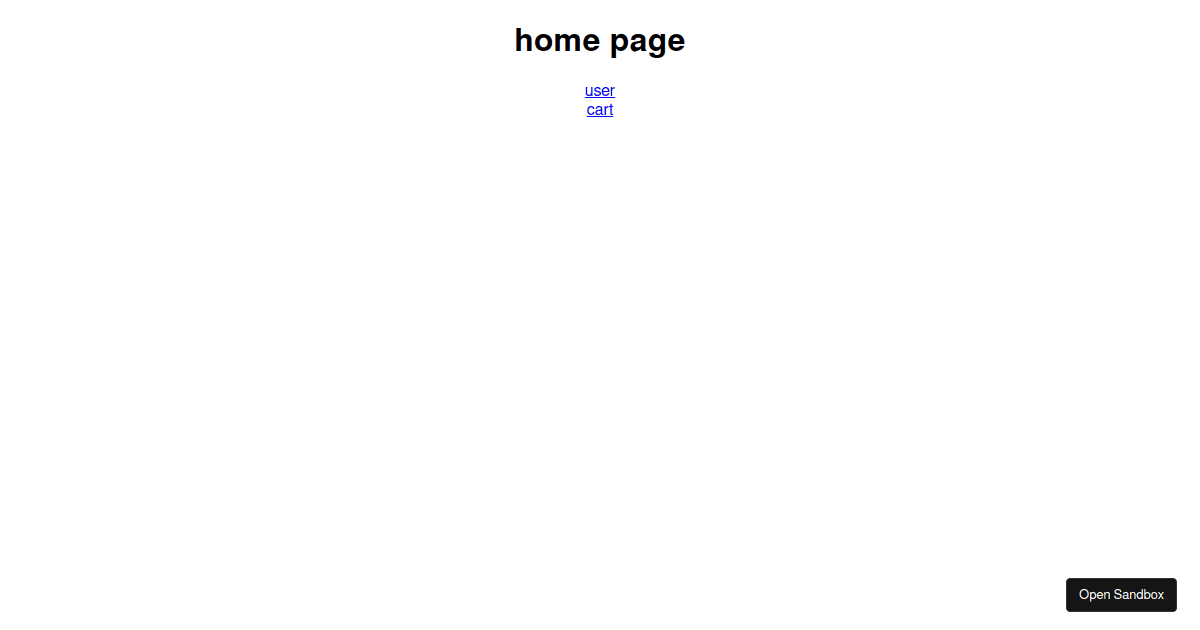 Example Redirect Other Page - Codesandbox