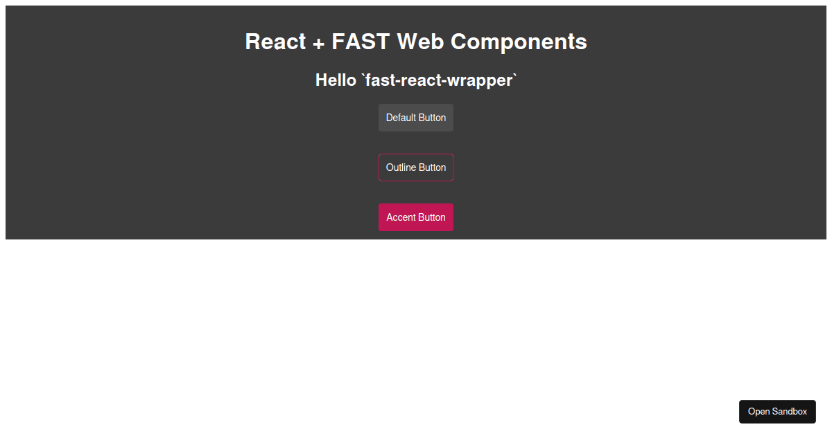 Fast React Wrapper Forked Codesandbox