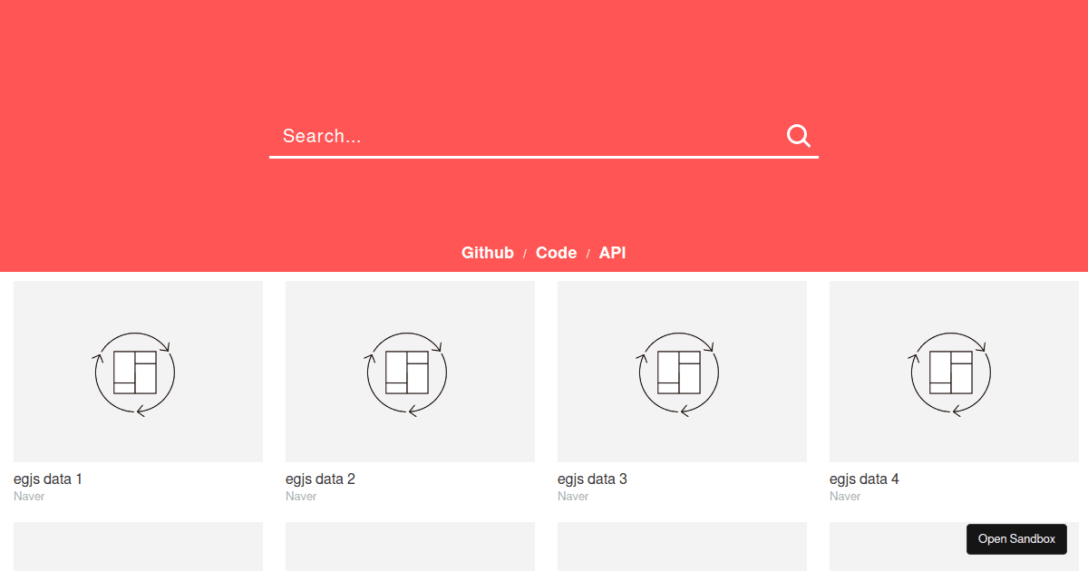 react-infinitegrid demo Youtube - Codesandbox