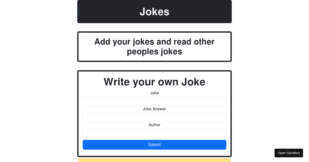 Write Jokes - Codesandbox