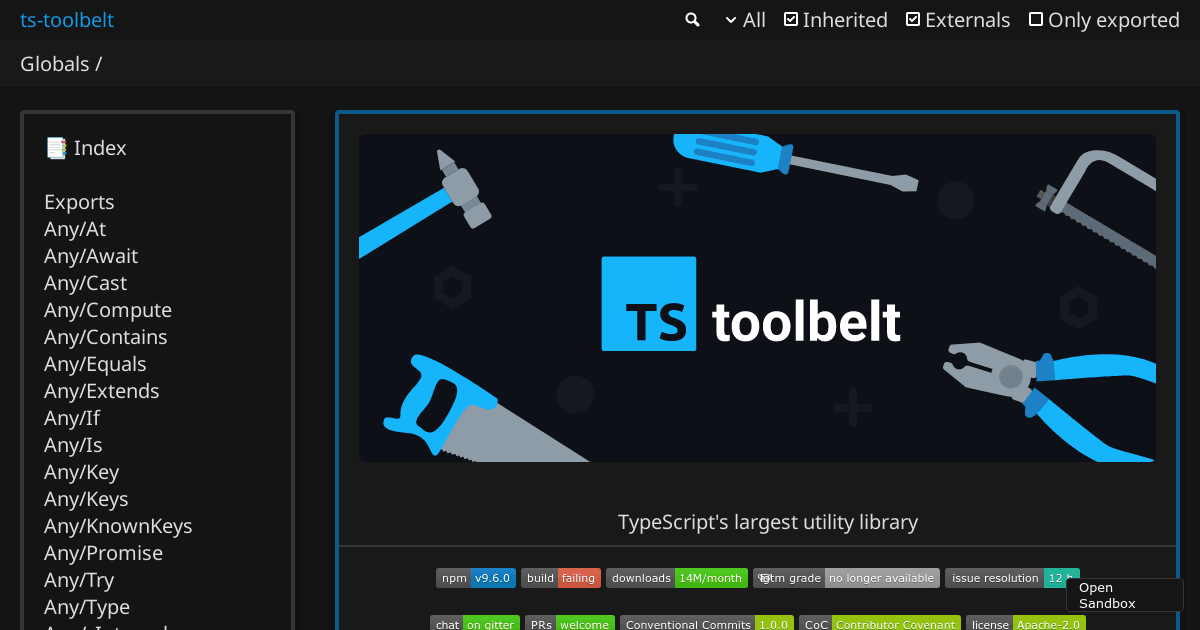 ts-toolbelt - Codesandbox