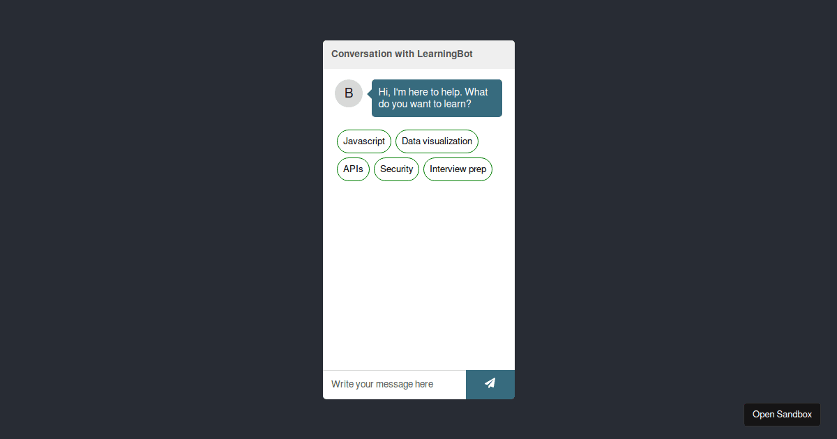 chatbot-test - Codesandbox