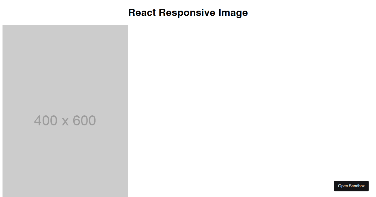 React Responsive Background Image - Codesandbox