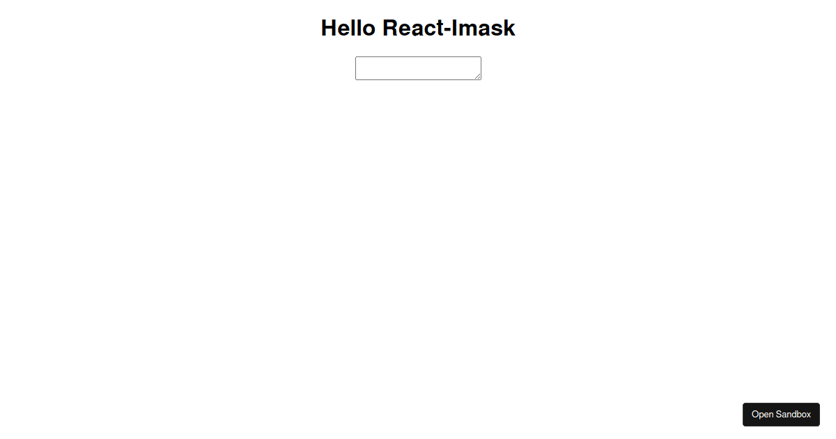 react-imask-demo - Codesandbox