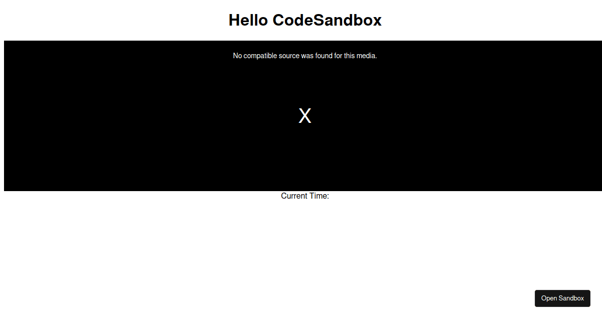 react-videojs-currenttime (forked) - Codesandbox