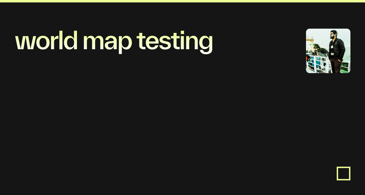 world map testing - Codesandbox