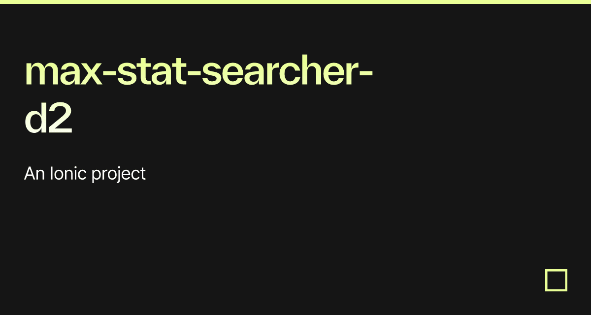 max-stat-searcher-d2 - Codesandbox