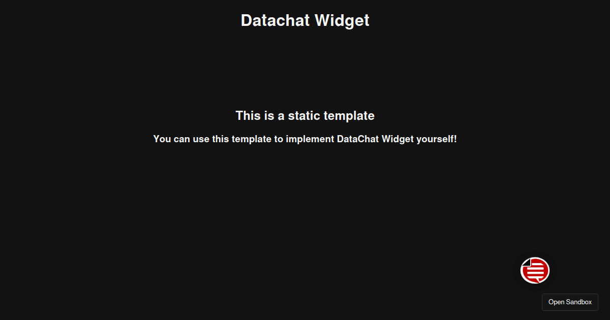 Datachat Widget - React - Codesandbox