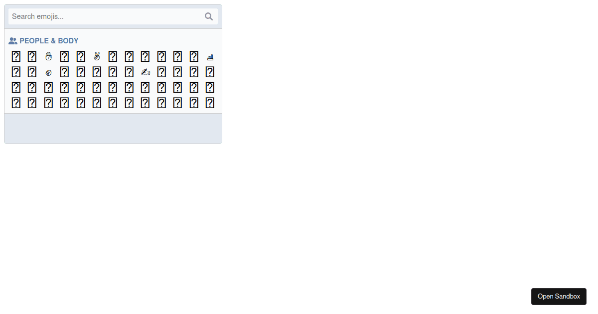 PicMo initial emoji test - Codesandbox