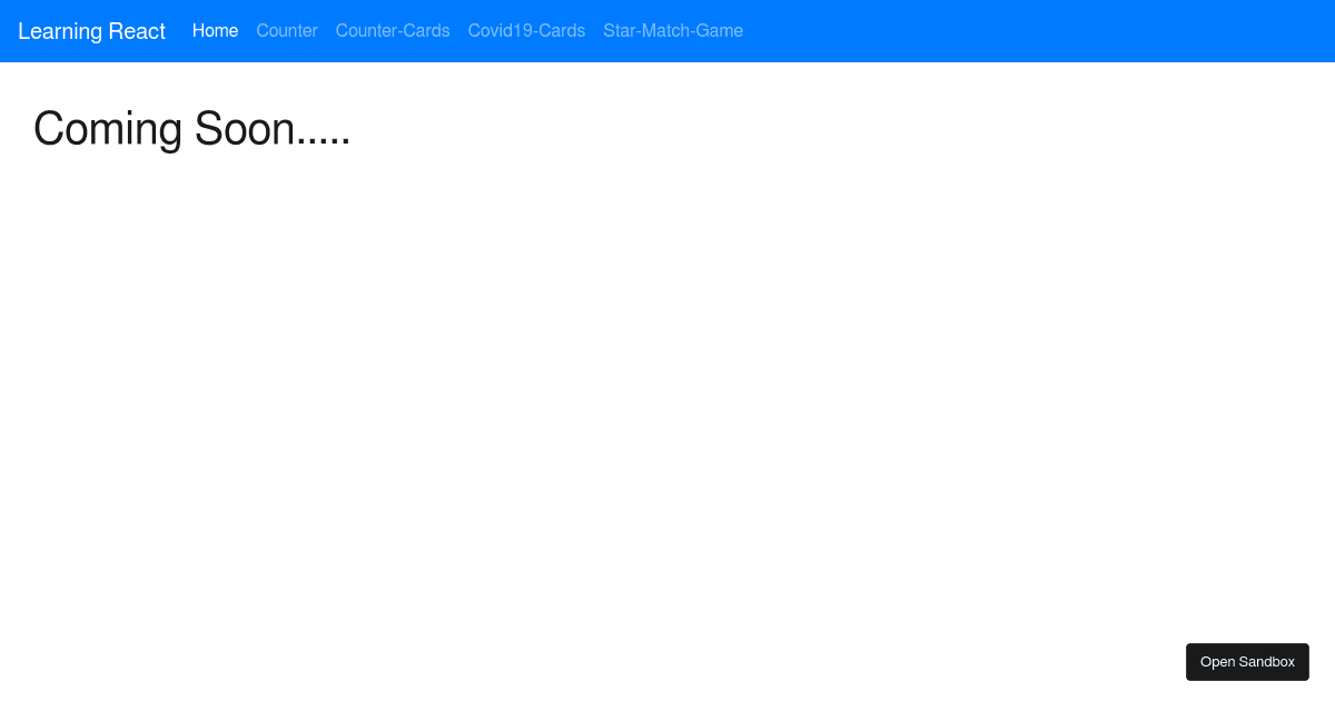 learning-react - Codesandbox