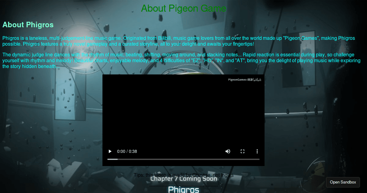 Pigeon Game - Phigros (saved) - Codesandbox