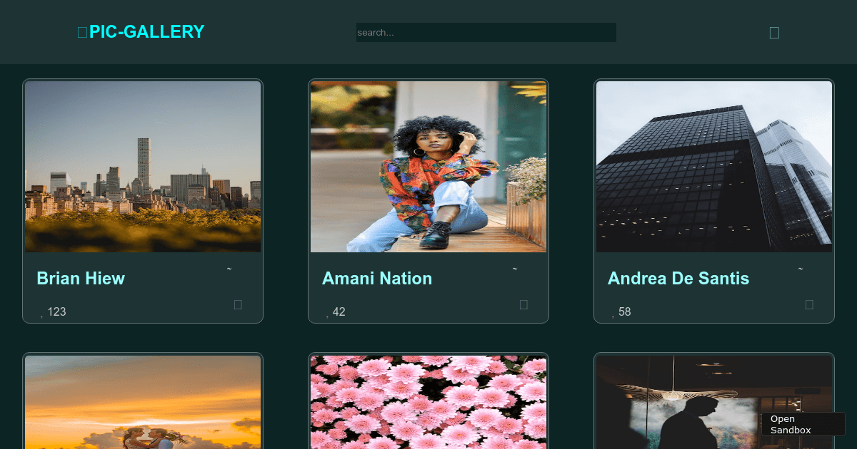 pic-gallery - Codesandbox