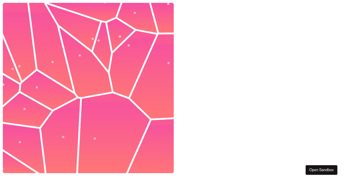 voronoi fun - Codesandbox