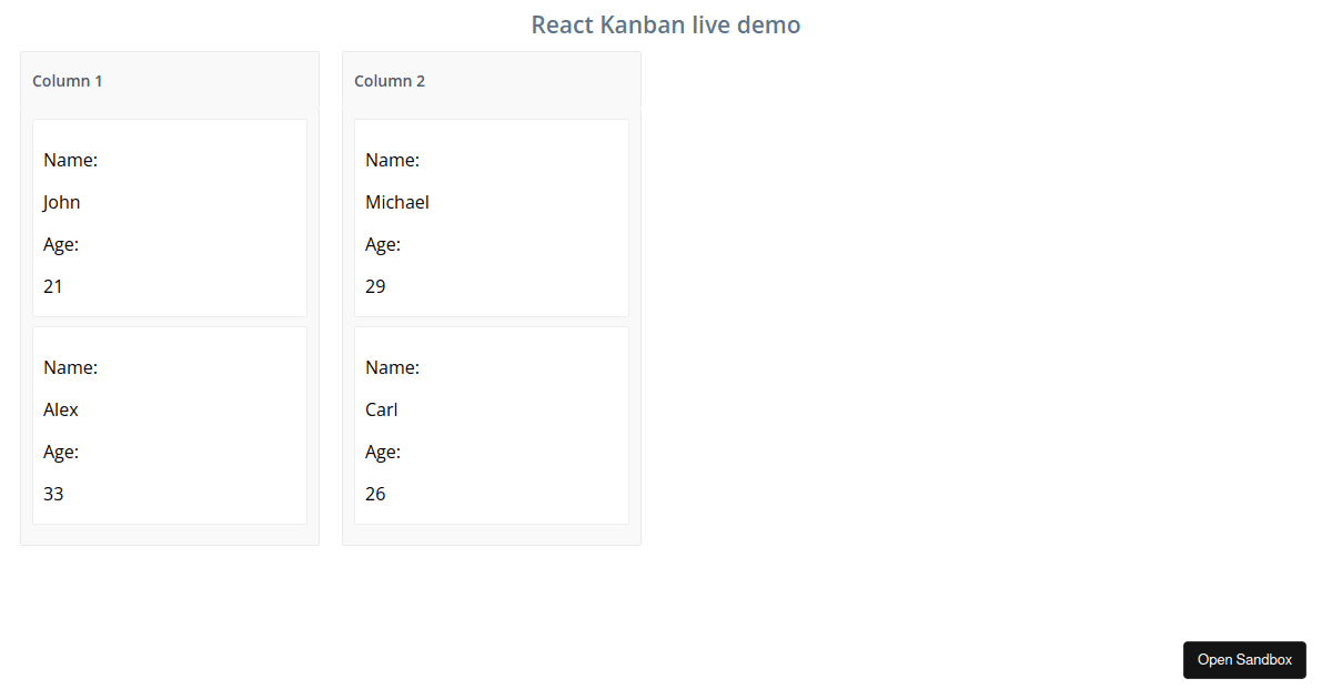 react-kanban-dnd (forked) - Codesandbox
