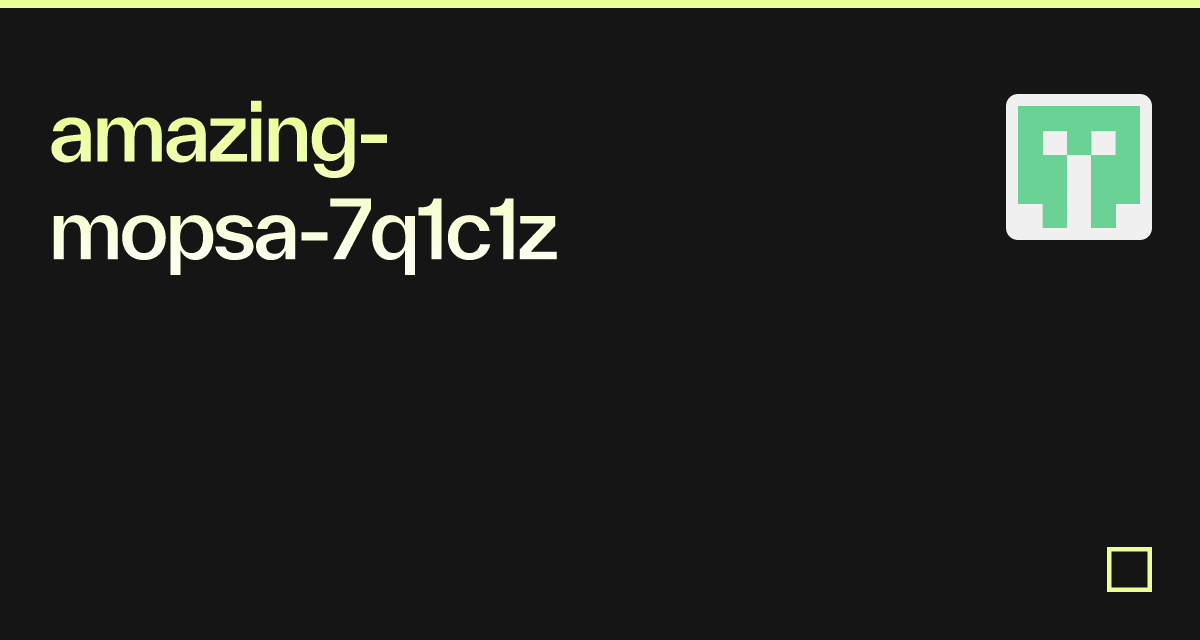 amazing-mopsa-7q1c1z - Codesandbox