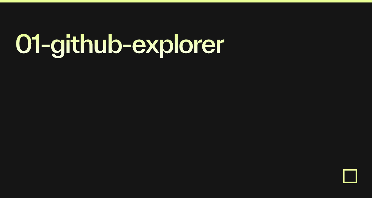 01-github-explorer - Codesandbox