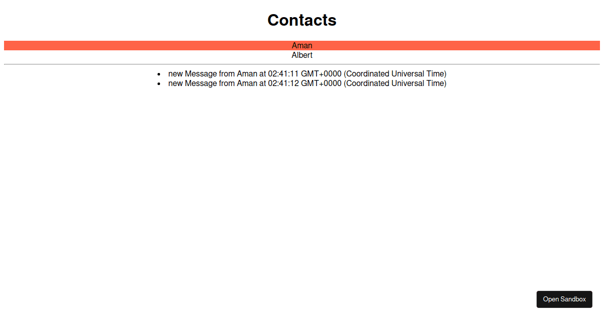 chatbox - Codesandbox