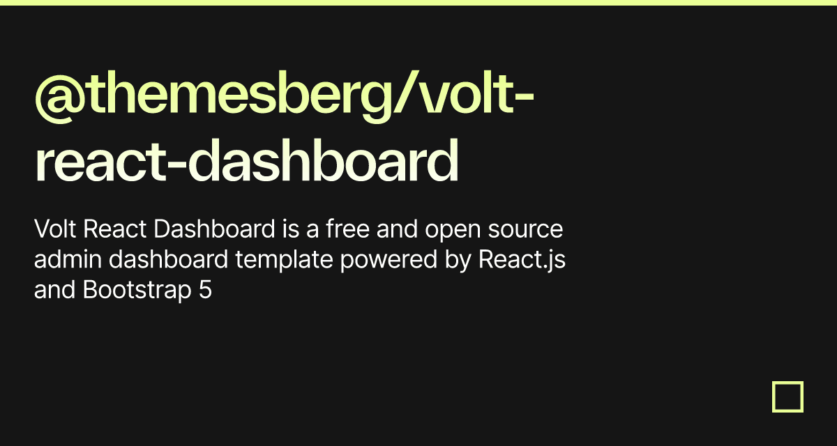 @themesberg/volt-react-dashboard - Codesandbox @themesberg/volt-react-dashboard - Codesandbox