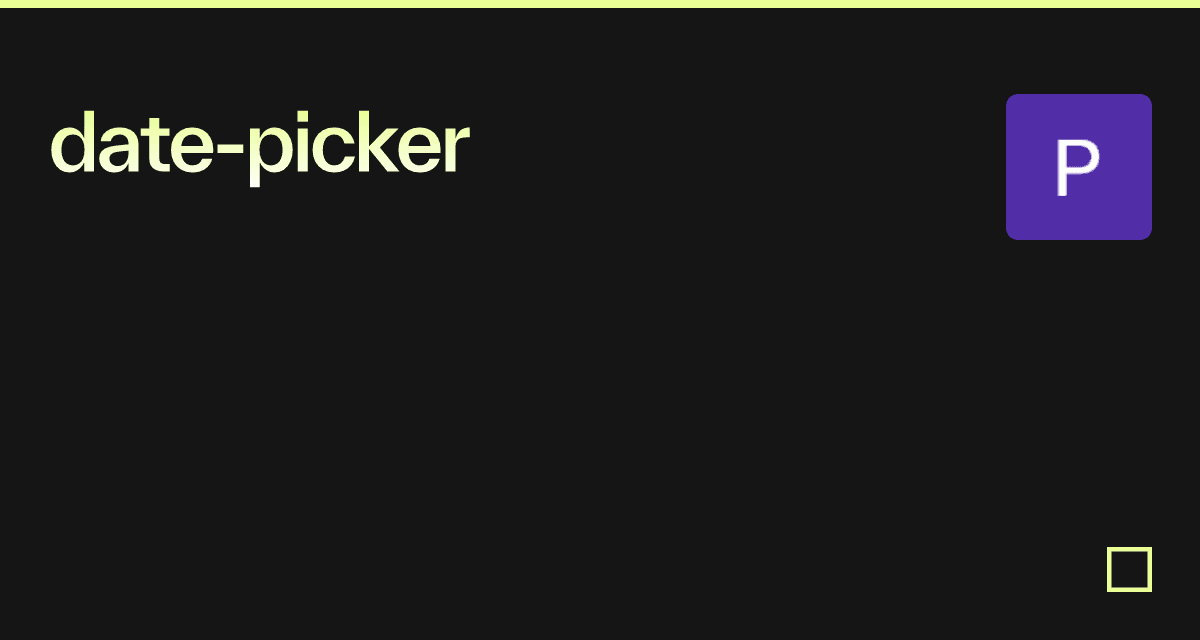 date-picker - Codesandbox