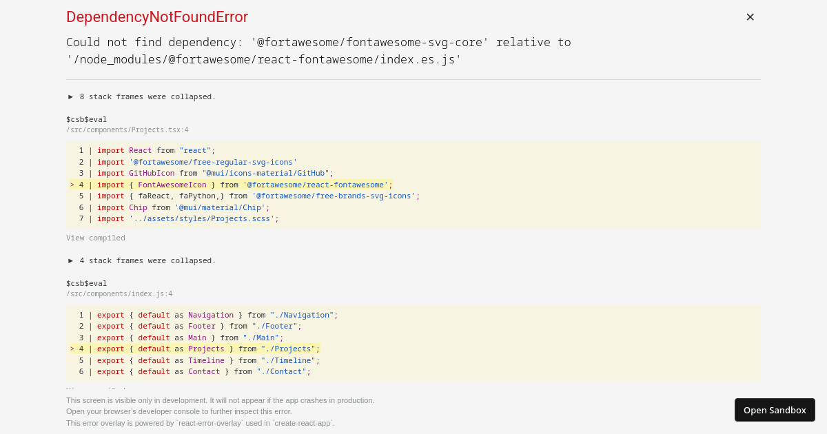 portfolio - Codesandbox