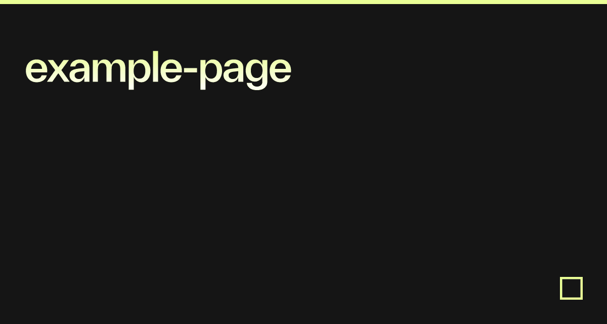 example-page - Codesandbox