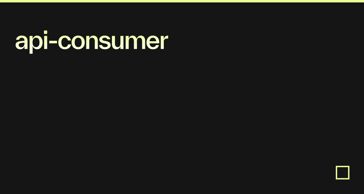 api-consumer - Codesandbox