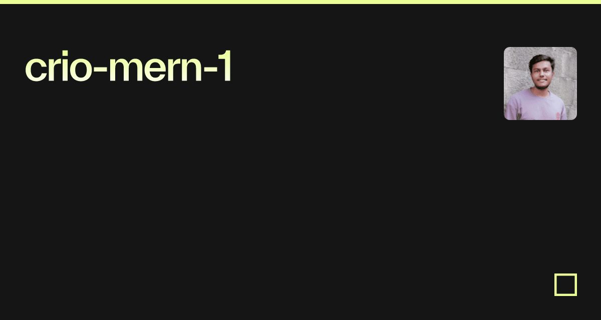 crio-mern-1 - Codesandbox