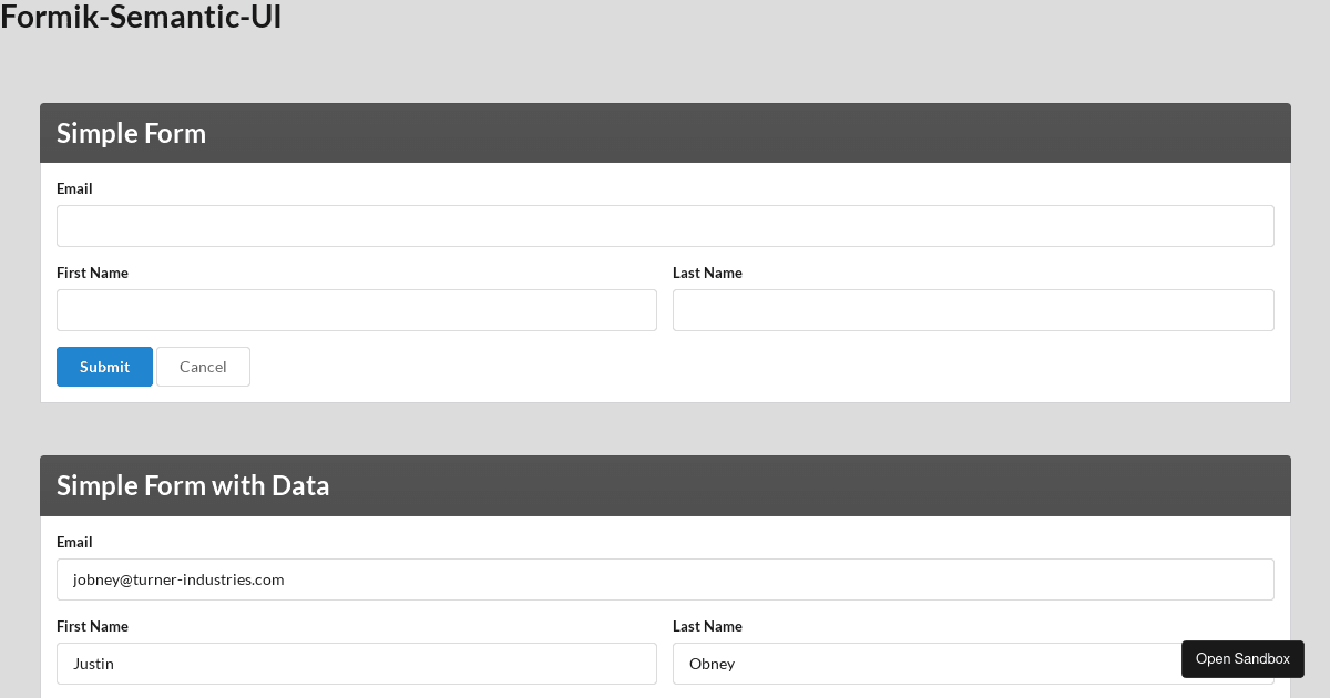 Formik Semantic Ui Codesandbox