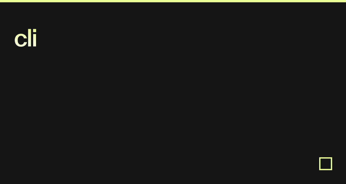 cli - Codesandbox