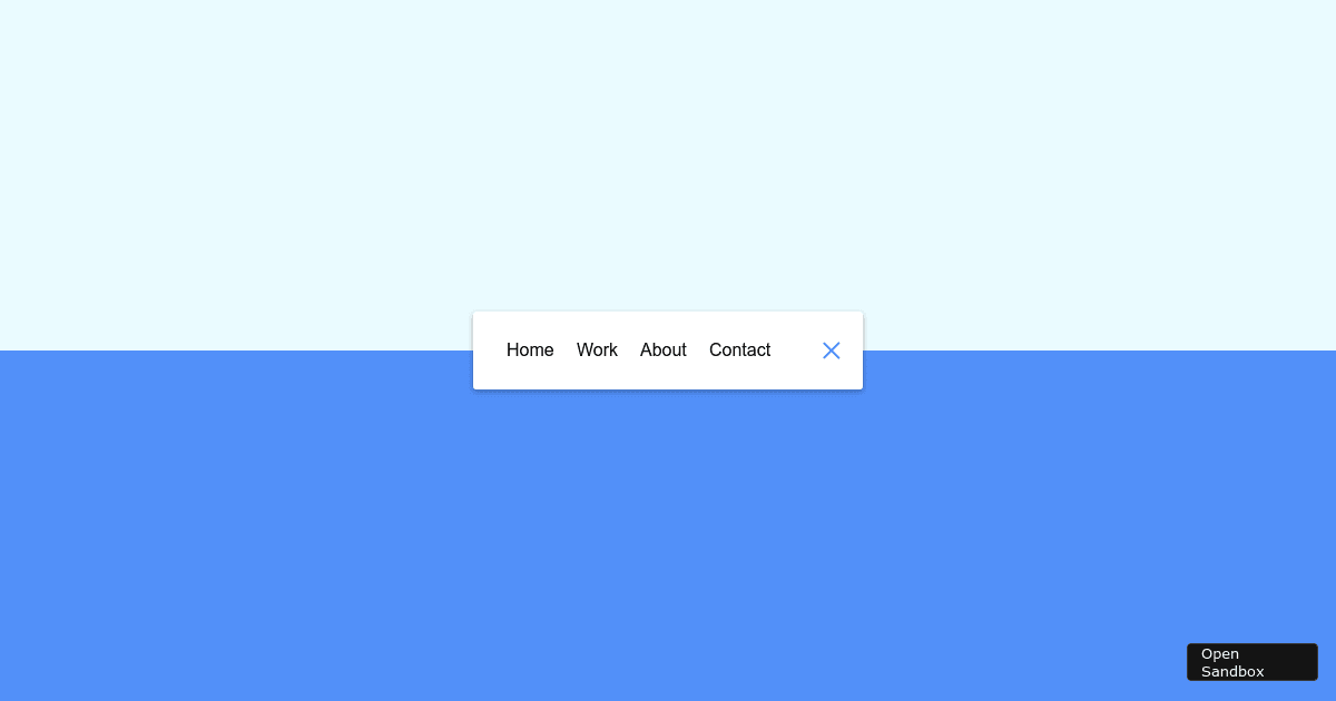 Animated Navbar - Codesandbox