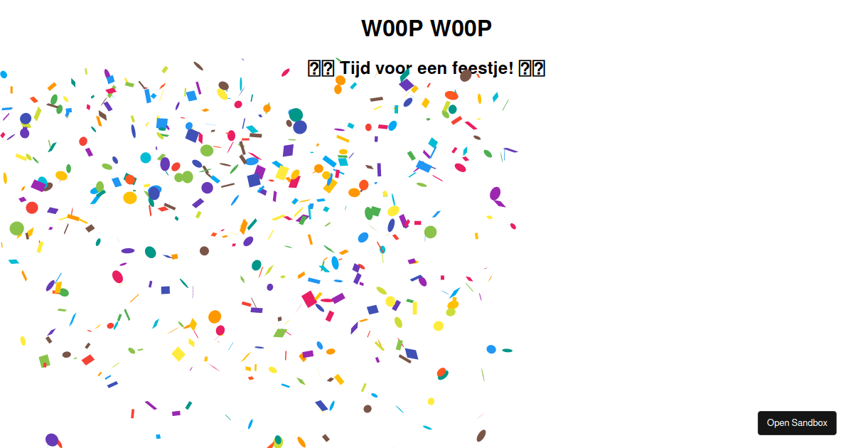 confetti - Codesandbox