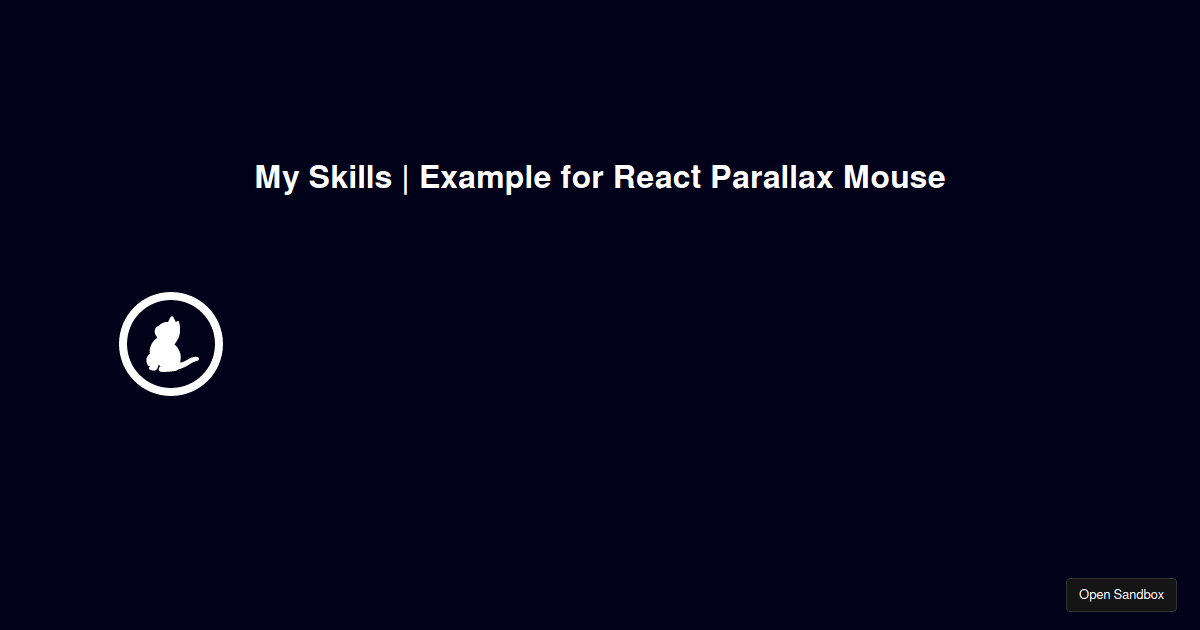 React Parallax Mouse Example Forked Codesandbox