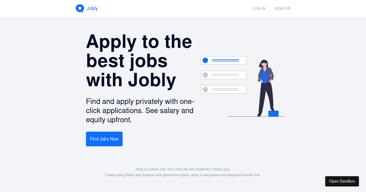 react-jobly - Codesandbox