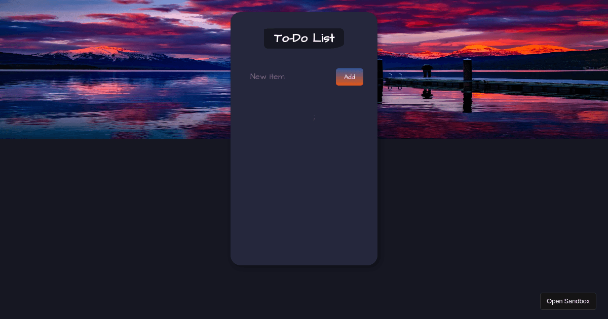 to-do-list - Codesandbox