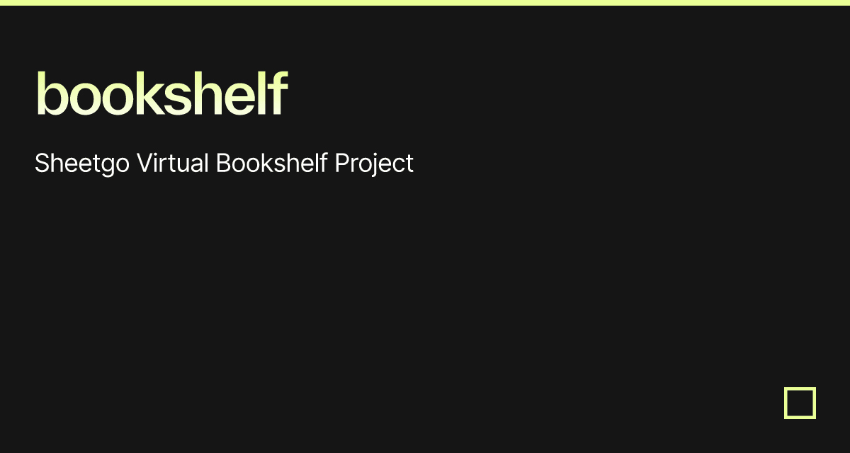 bookshelf - Codesandbox