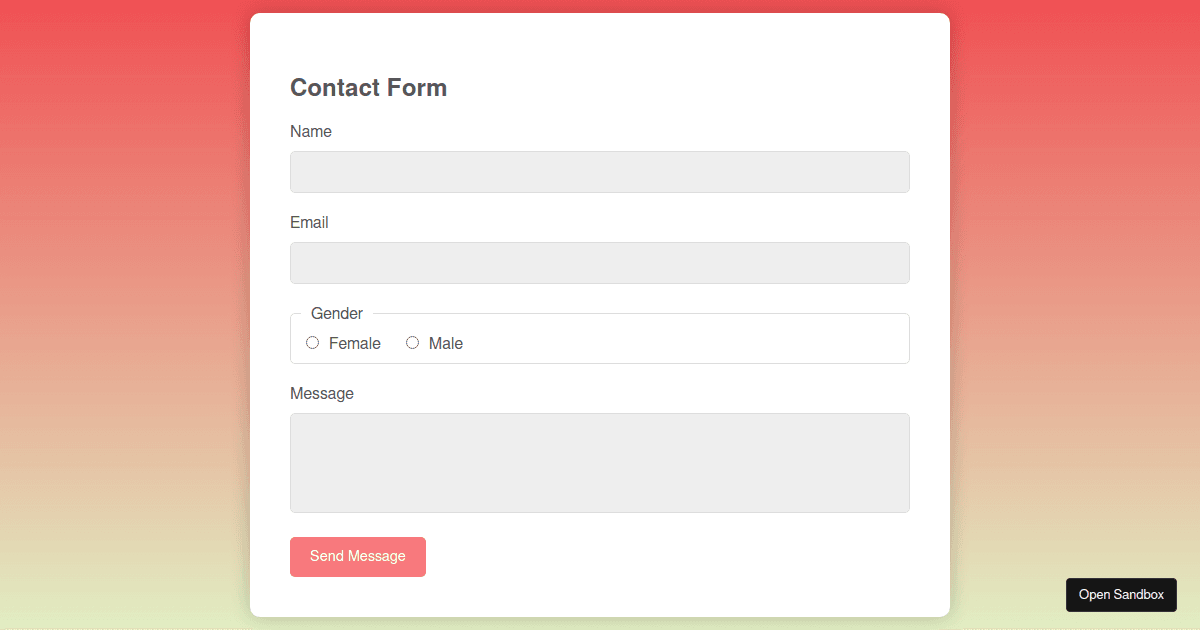 react-forms - Codesandbox