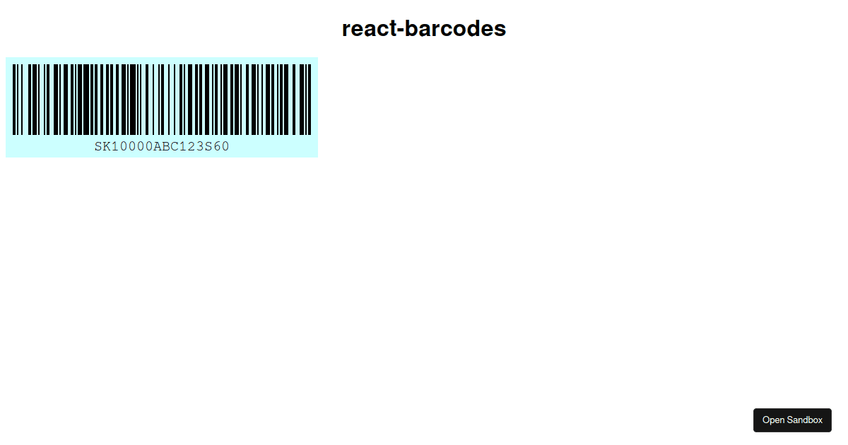 react-barcodes (forked) - Codesandbox